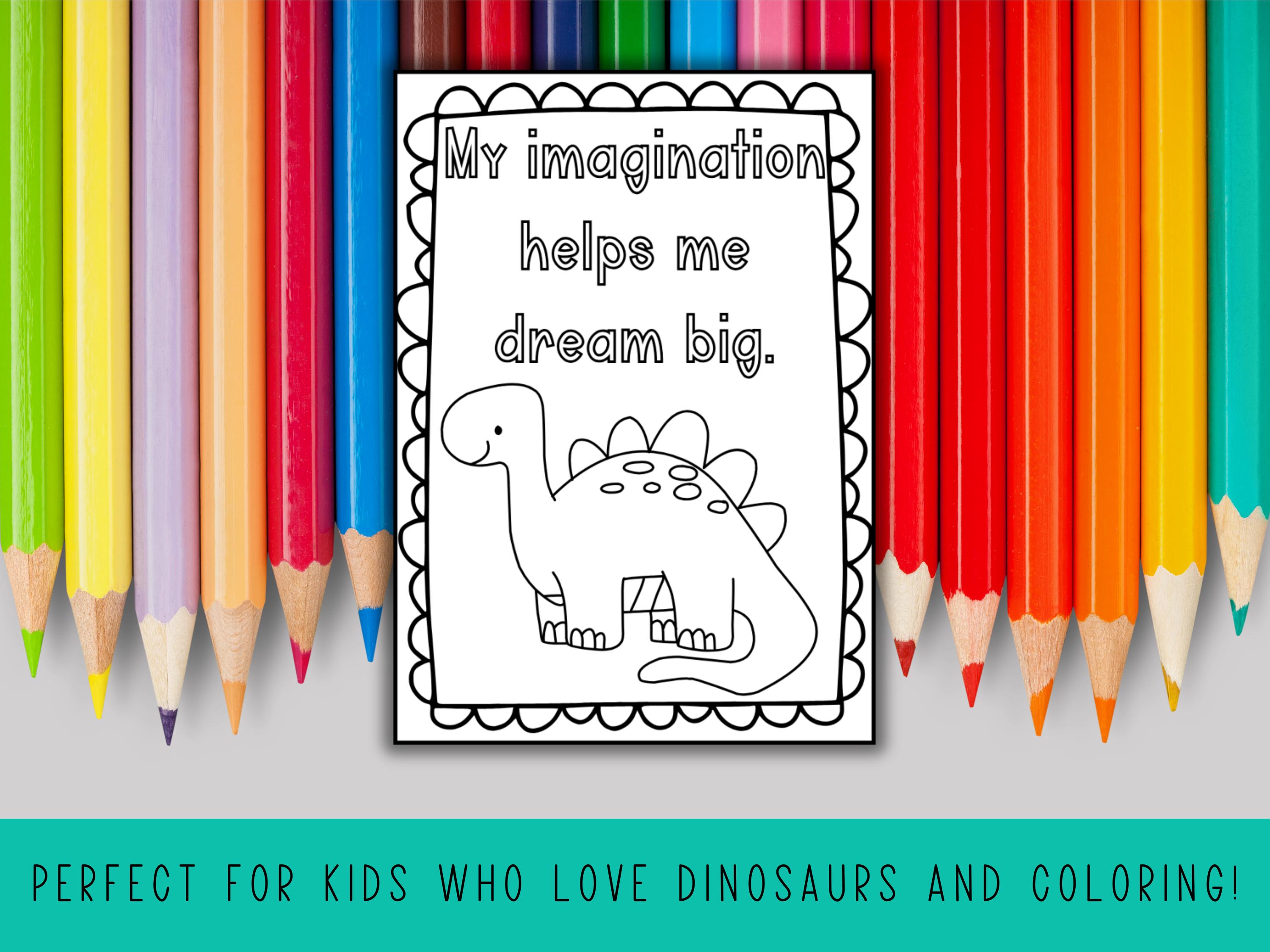 Dinosaur Coloring Pages With Affirmations / Affirmations for Boys ...