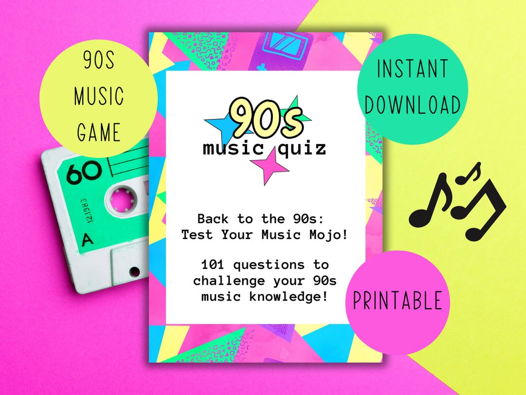 90s Music Quiz, Family Game, Game Night, 90s Questions, 90s Music, Pop ...