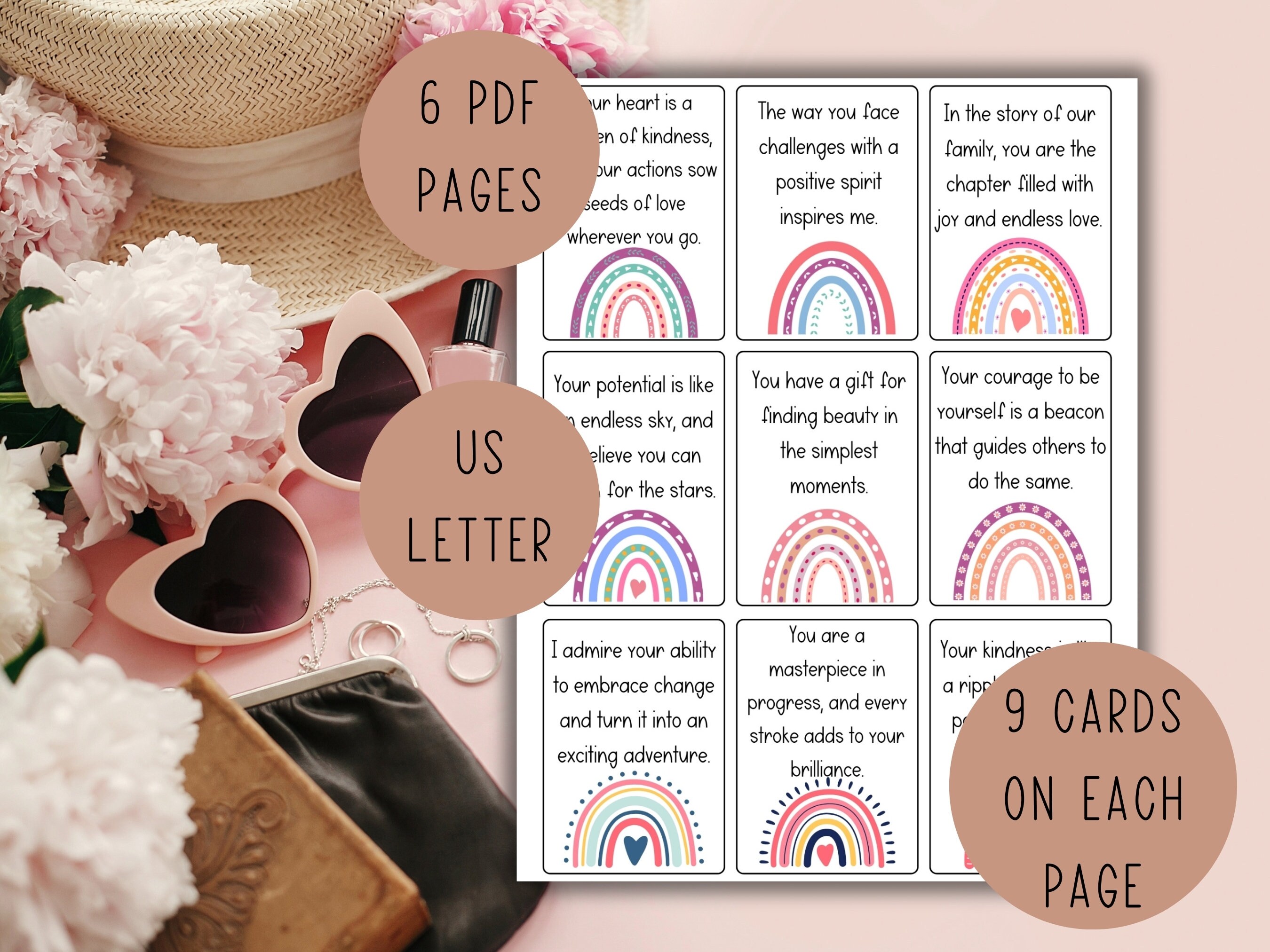 Affirmation Cards for Girls, Positive Quote Cards, Pre-teen Self Esteem ...