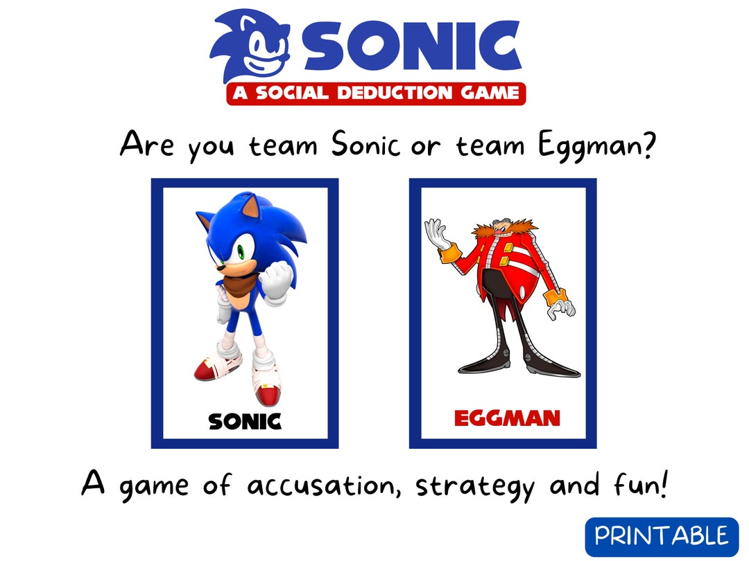 Sonic the Hedgehog, Printable Game, Fun Game, Family, Friends Fun, Game ...