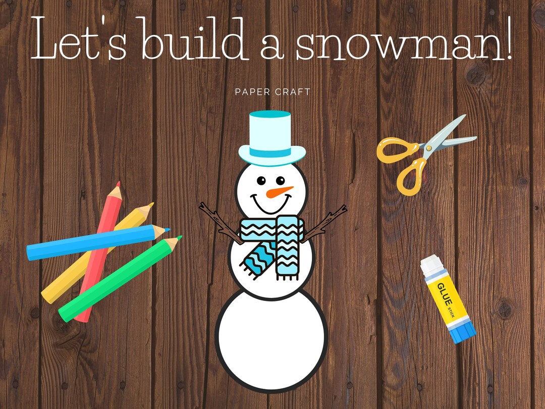 Paper Craft, Build a Snowman, Children Activity, Christmas Craft ...