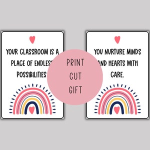 Teacher Affirmation Cards, Teacher Appreciation Gift, Printable Cards ...