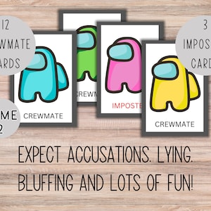Among Us Real Life, Printable Game, Birthday Activity, Fun Game, Family ...