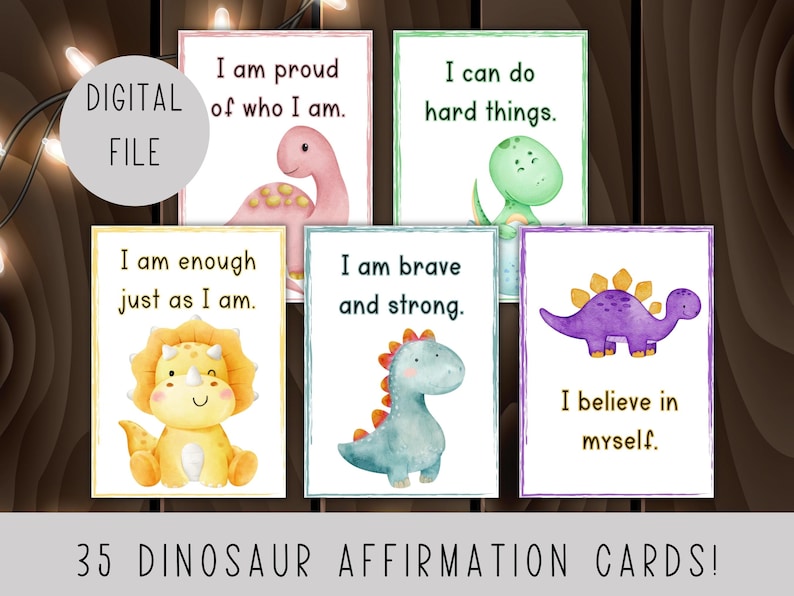 Dinosaur Affirmation Cards / Affirmations for Boys / Dino Toddlers ...