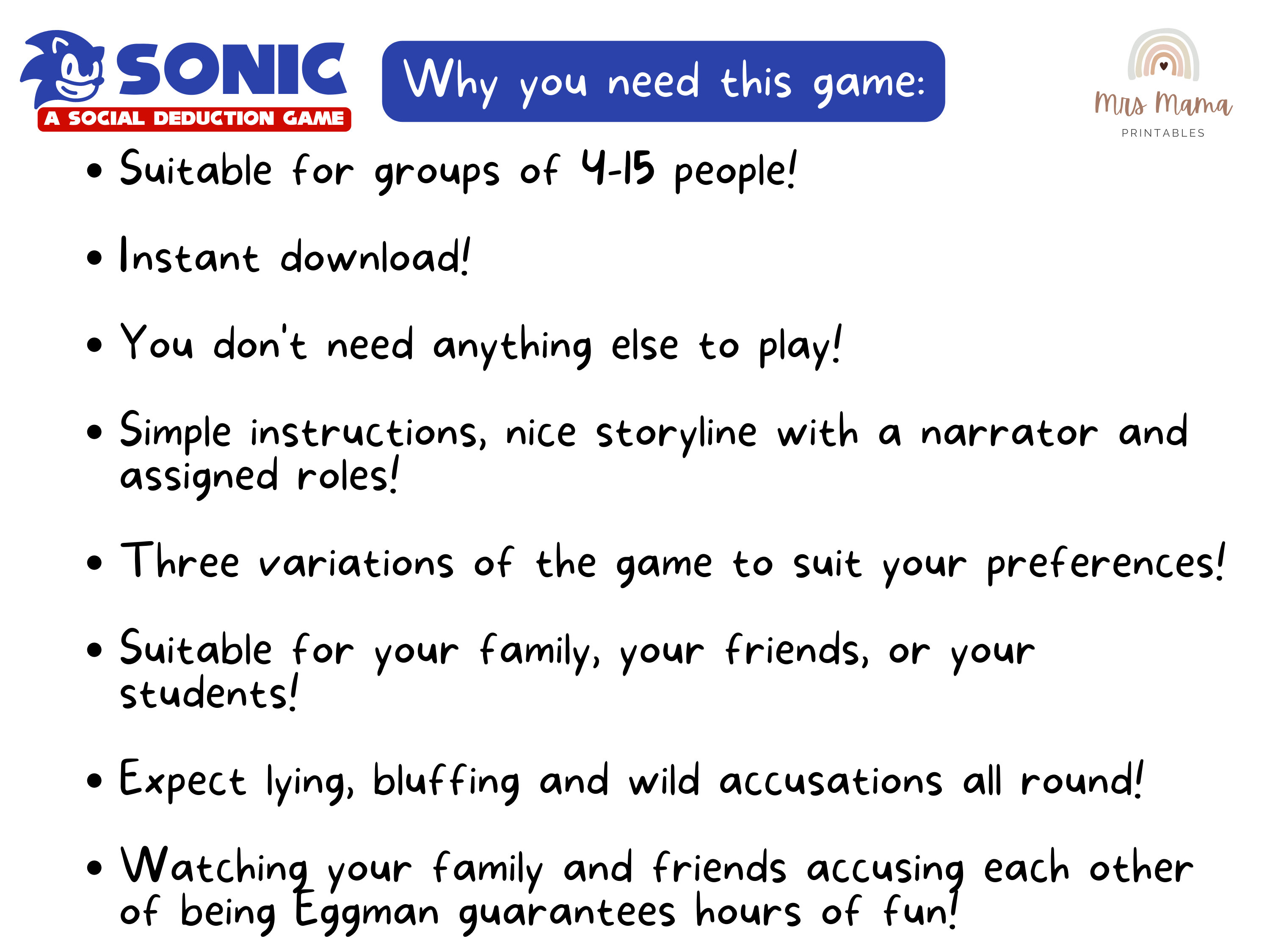 Sonic the Hedgehog, Printable Game, Fun Game, Family, Friends Fun, Game ...