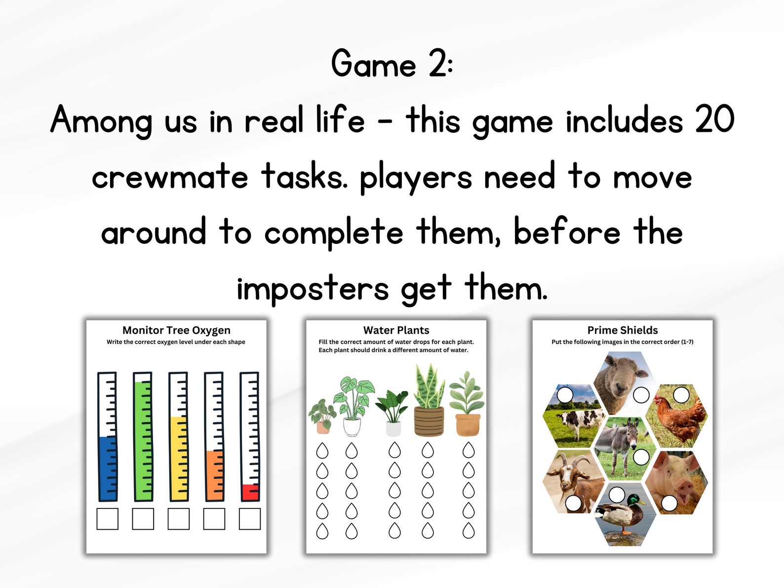 Among Us Real Life, Birthday Activity, Game for Kids, Card Game, Fun ...