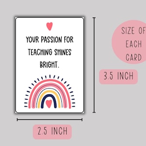 Teacher Appreciation Cards, Printable Affirmation Notes, Thank You ...