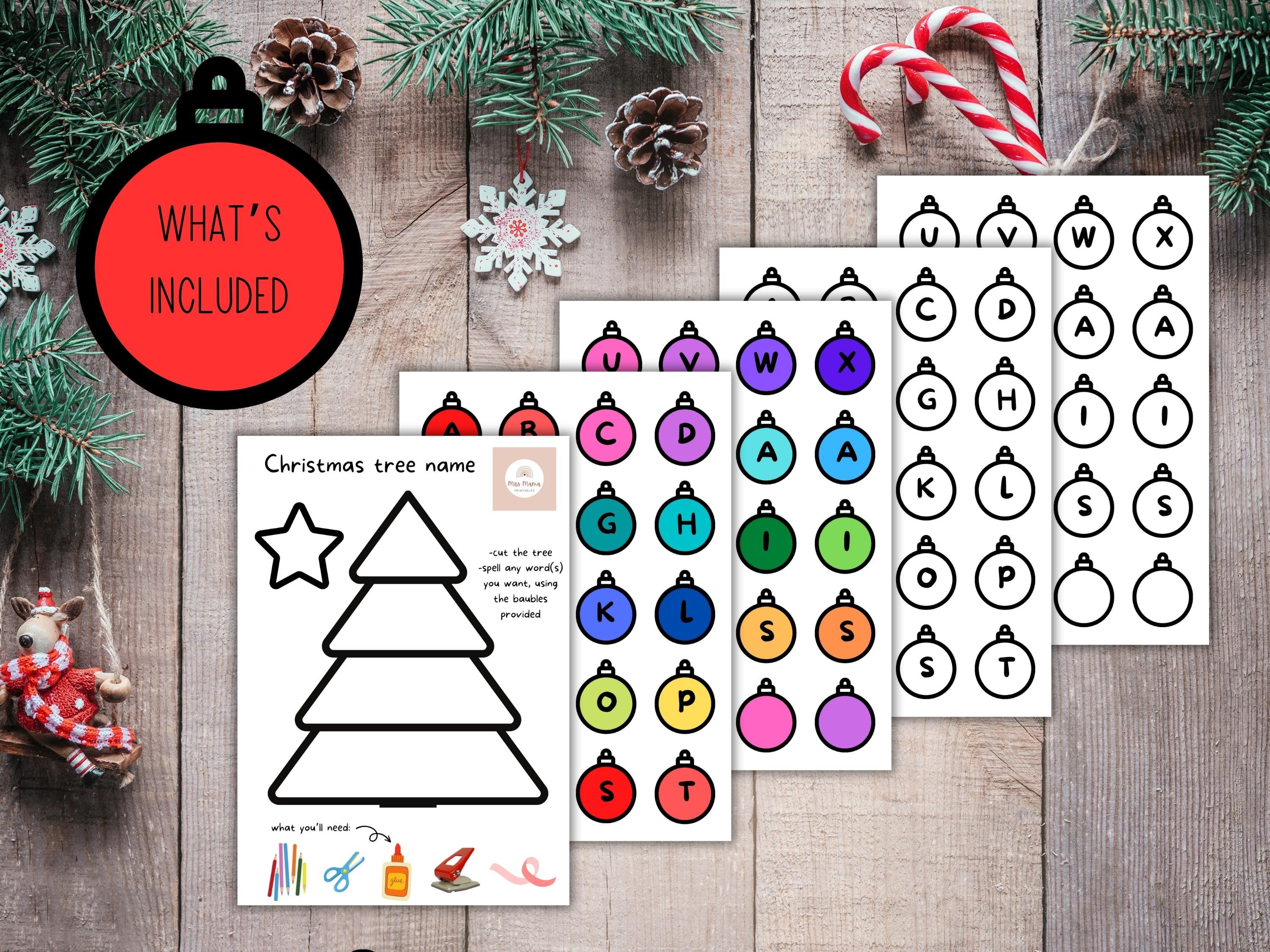 Printable Christmas Activity, Christmas Craft Kids, Make an Ornament ...