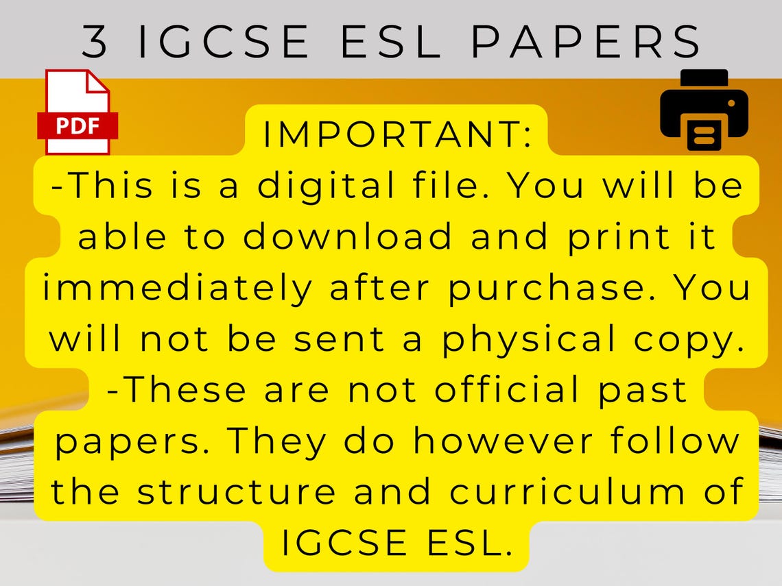 IGCSE ESL Practice Papers: Cambridge 0510/0511 Reading & Writing (PDF ...