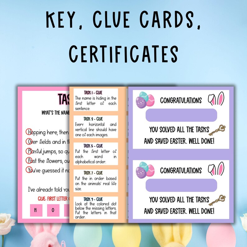 Easter Escape Room Printable Game for Kids / Fun Easter Activity for ...