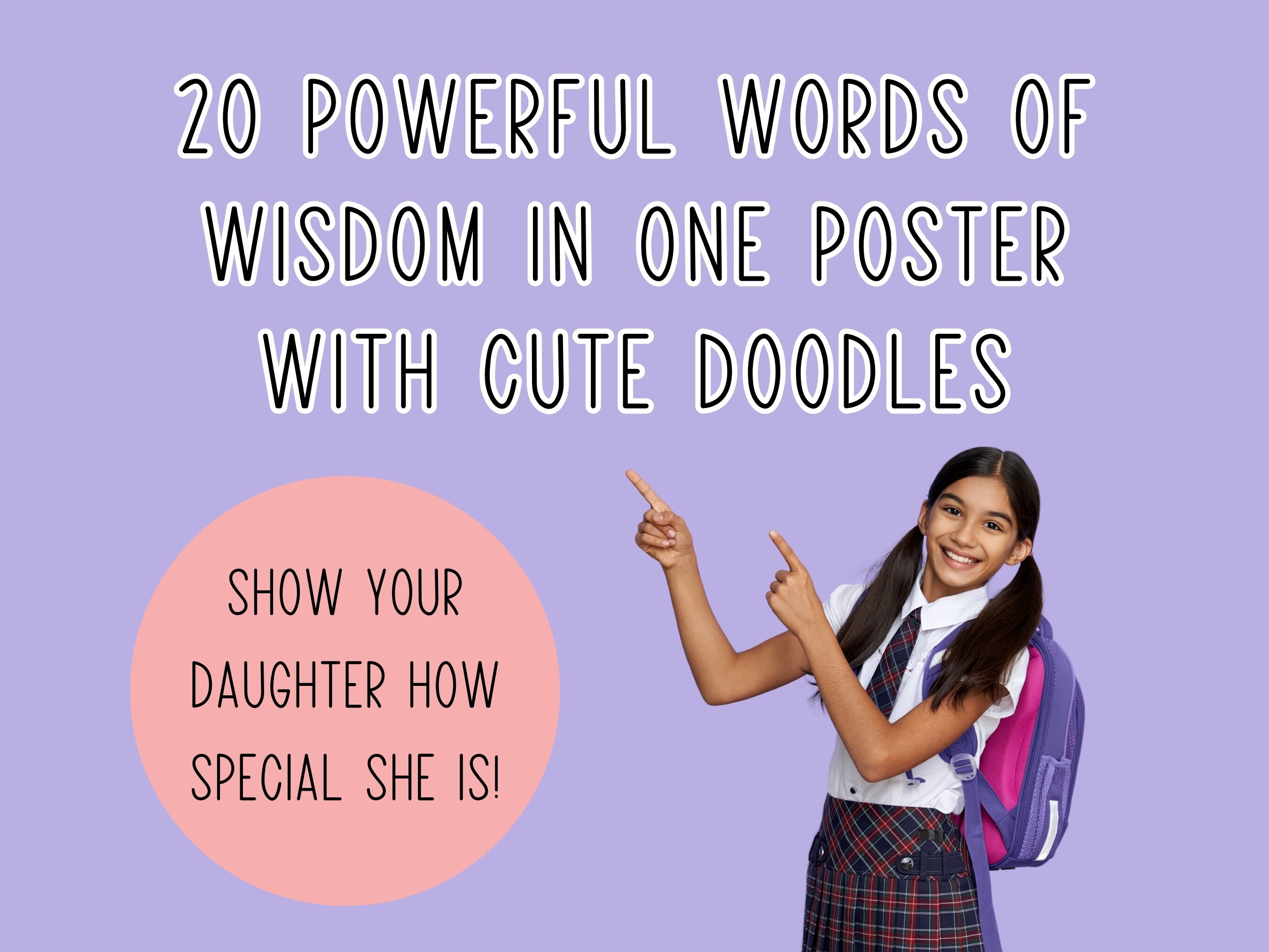 Poster for Girl, Daughter Gift, Girl Words of Wisdom, Advice to ...