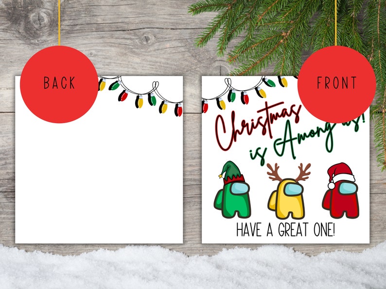 Among Us Card, Christmas Among Us, Printable Among Us, Among Us ...
