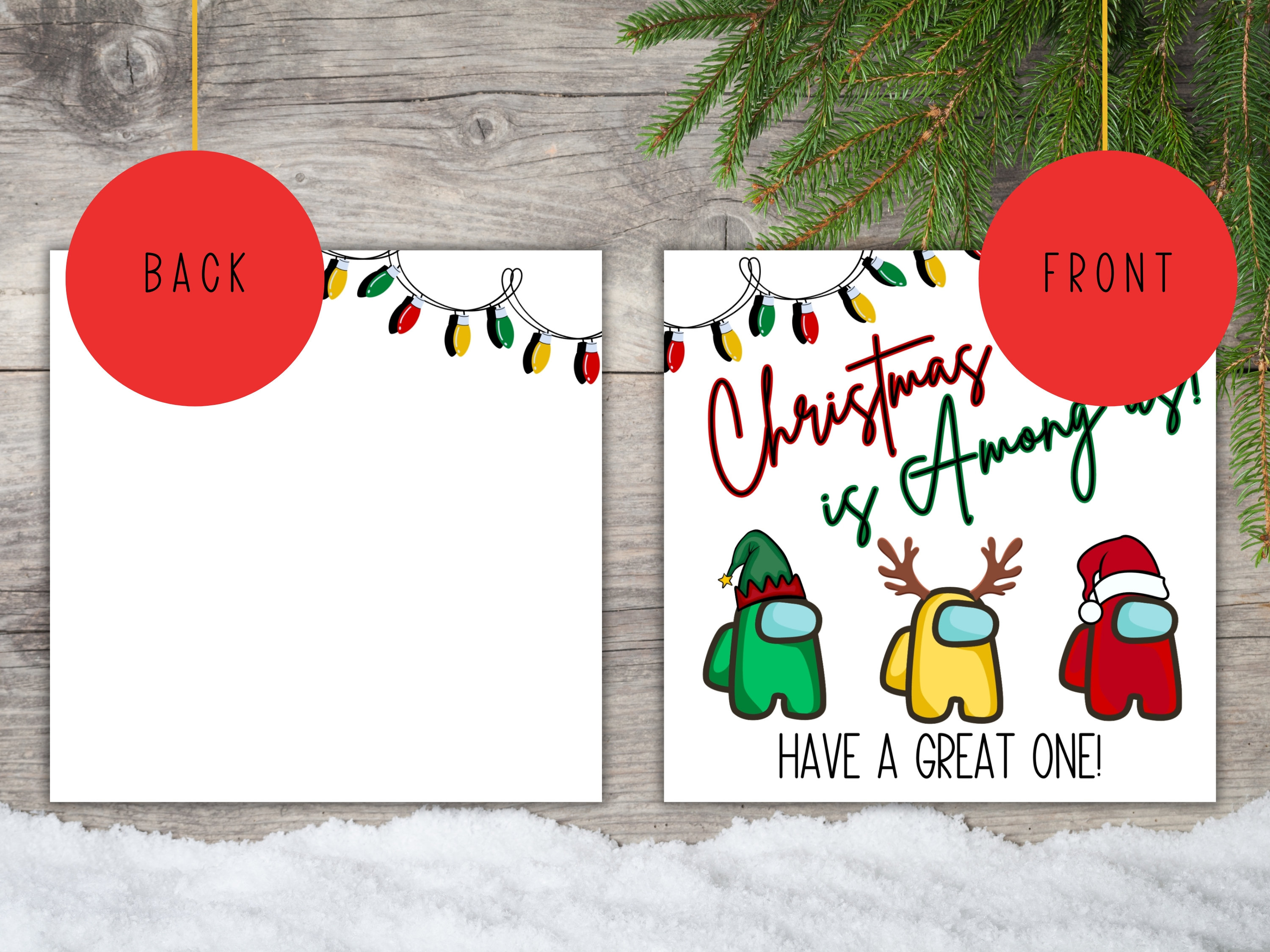 Among Us Card, Christmas Among Us, Printable Among Us, Among Us ...