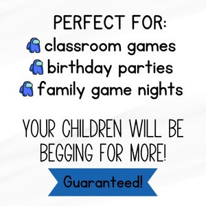 Among Us, Printable Game, Card Game, Fun Game, Family, Friends Fun ...