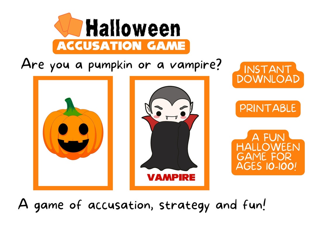 Halloween Game Printable Game for Halloween Game Night - Etsy