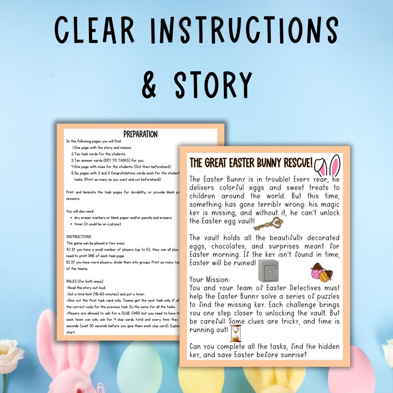 Easter Escape Room Printable Game for Kids / Fun Easter Activity for ...