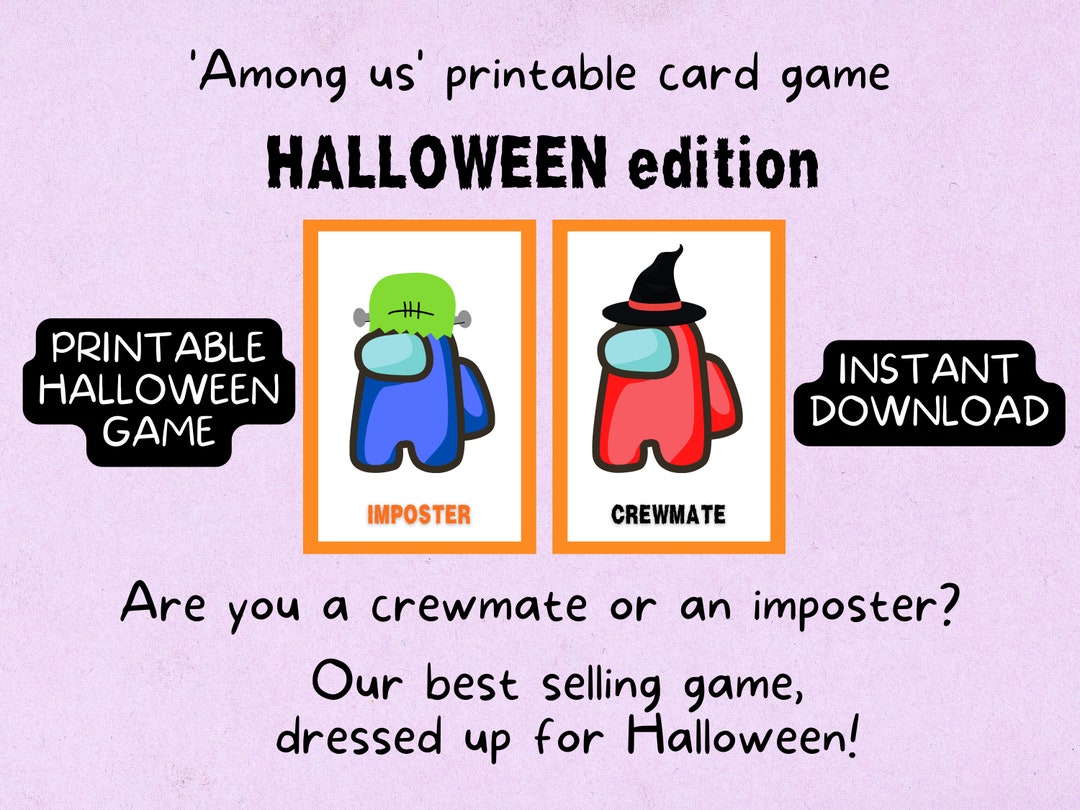 Among Us Real Life Halloween Game Printable Among Us Fun - Etsy