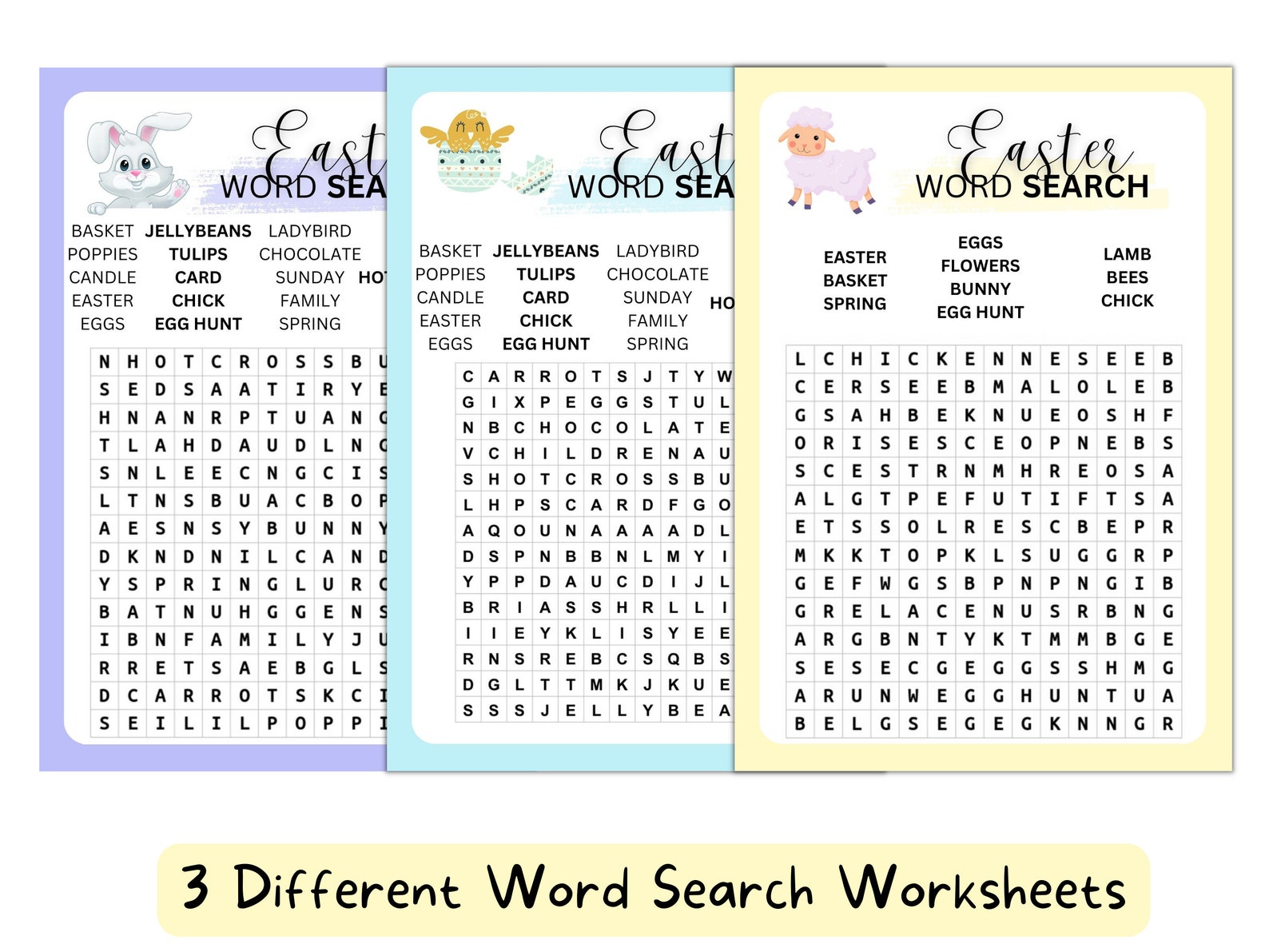 Easter Worksheet, Easter Word Search, Printable, Spring Game for Kids ...