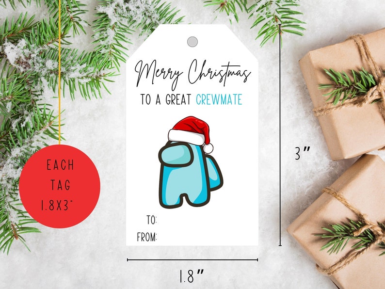 Among Us Gift Tags, Printable Tags, Christmas Gift Tags, Among Us ...