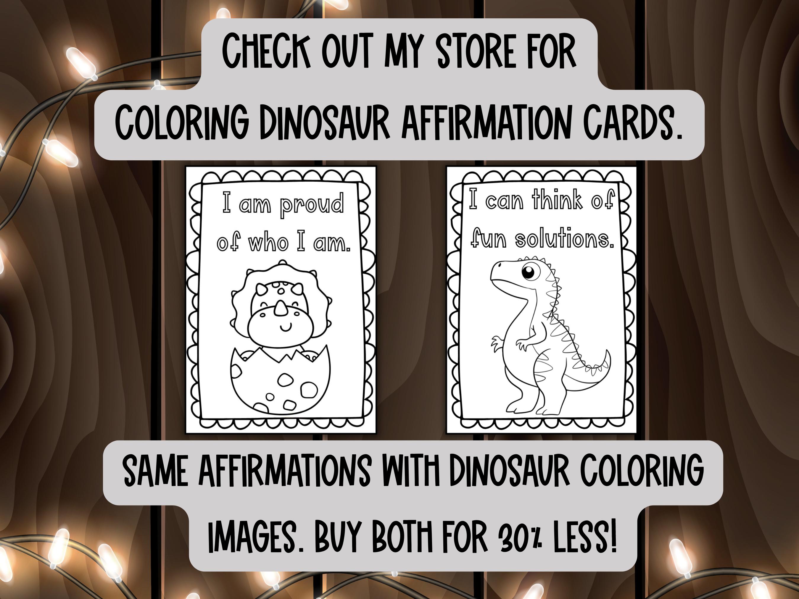 Dinosaur Affirmation Cards: Positive Quotes for Kids (digital Download ...