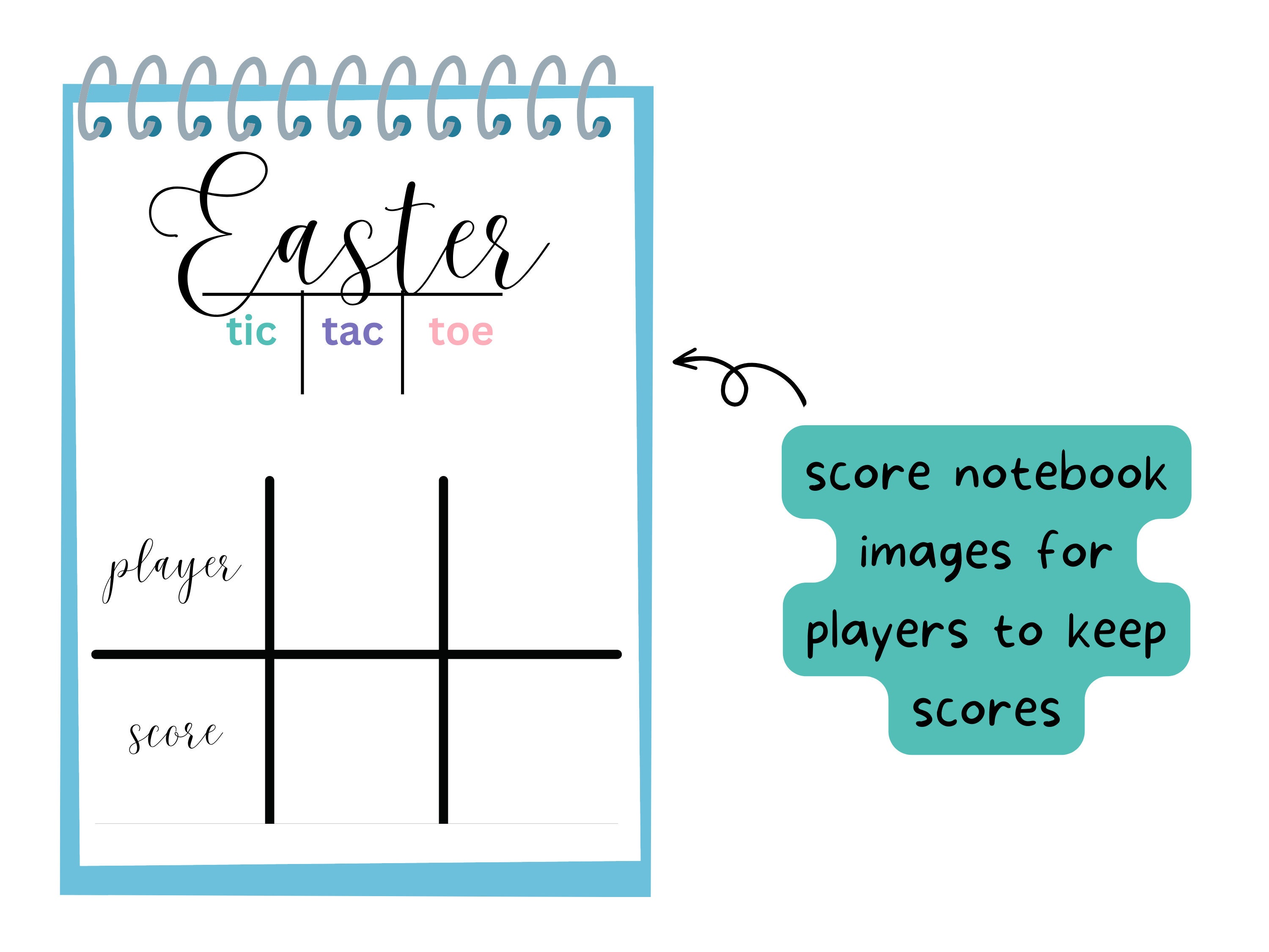 Easter Game, Tic Tac Toe, Printable Easter Game, Spring Game for Kids ...