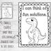 Dinosaur Affirmation Coloring Pages: Positive Quotes for Kids (digital ...
