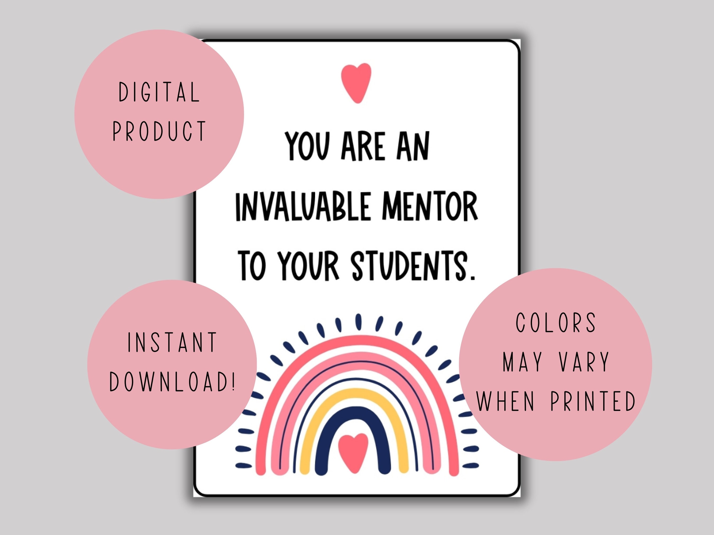 Teacher Affirmation Cards, Teacher Appreciation Gift, Printable Cards ...