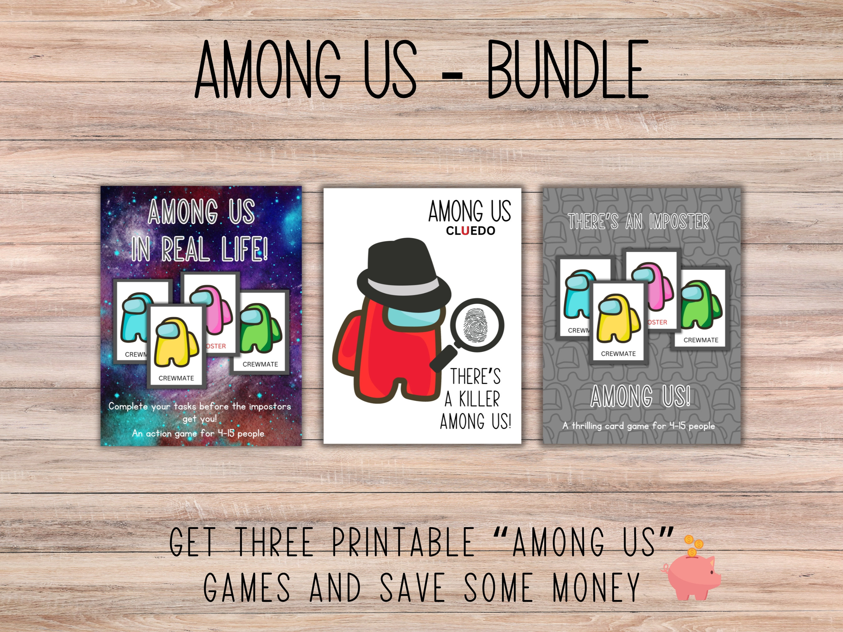 Among Us Real Life, Printable Game, Birthday Activity, Fun Game, Family ...