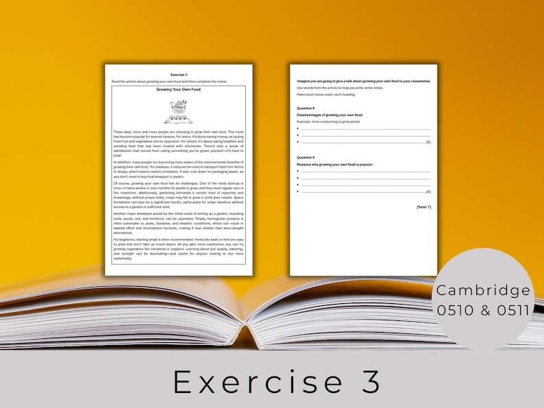 IGCSE ESL Practice Papers: Cambridge 0510/0511 Reading & Writing (PDF ...