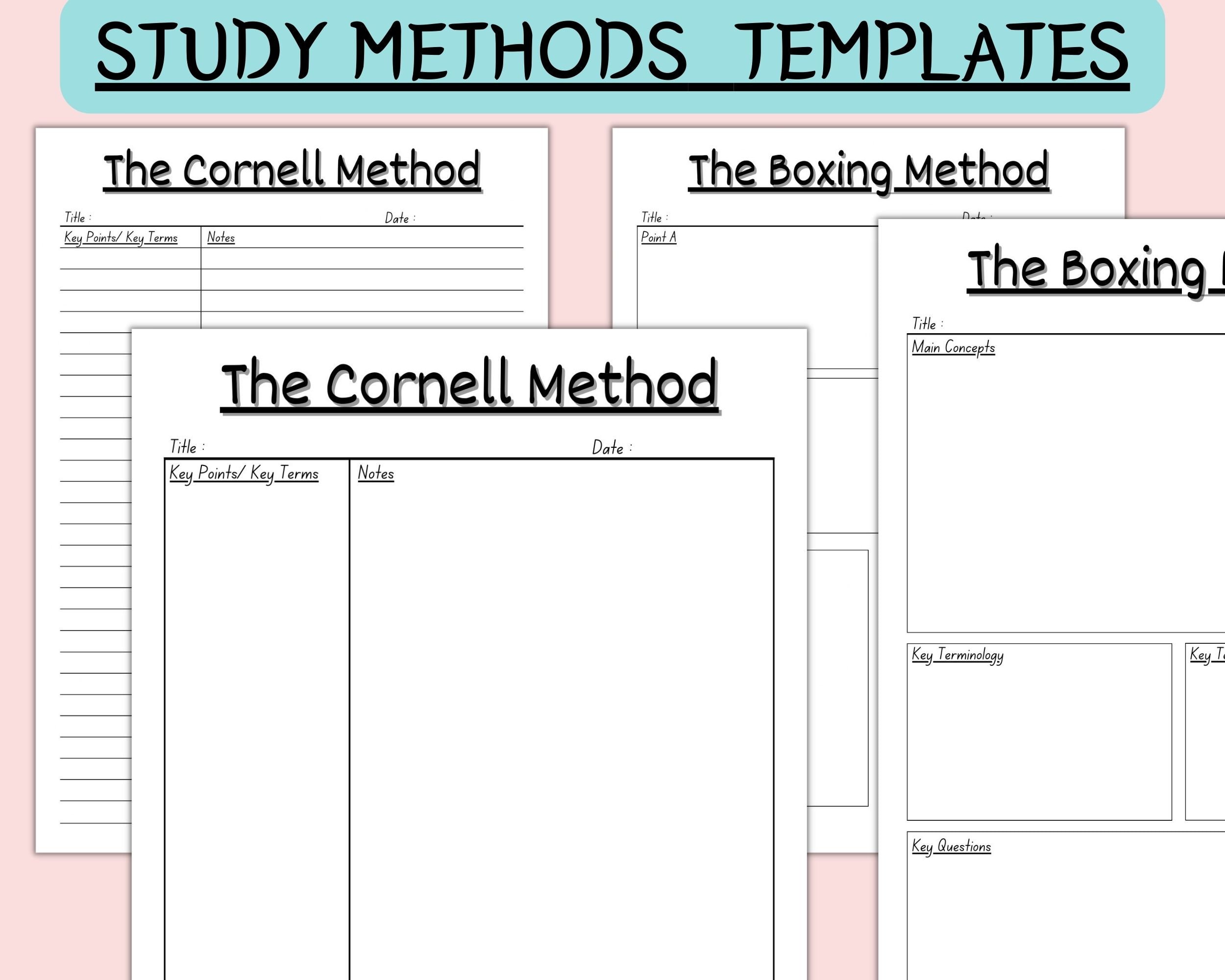 A4 Printable Study Planner | Cornell Study Planner | the Boxing Study ...