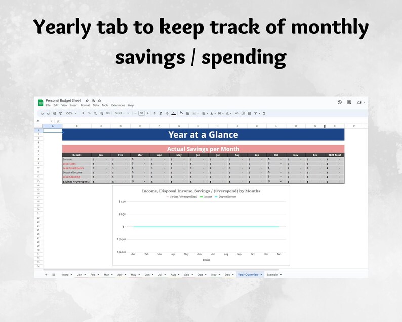 Budget Planner for Google Sheets Monthly Budget Spreadsheet Paycheck ...