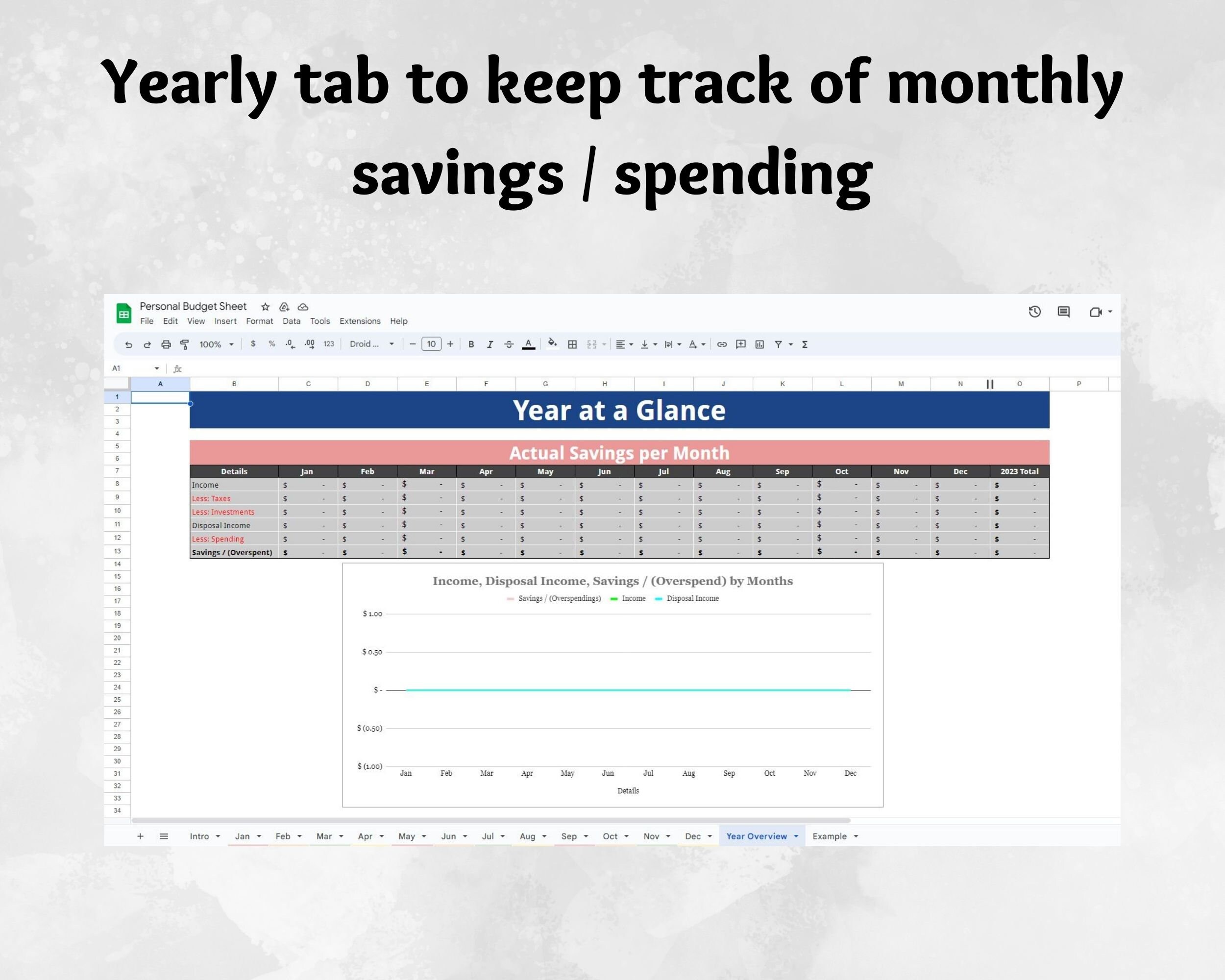 Budget Planner for Google Sheets Monthly Budget Spreadsheet Paycheck ...