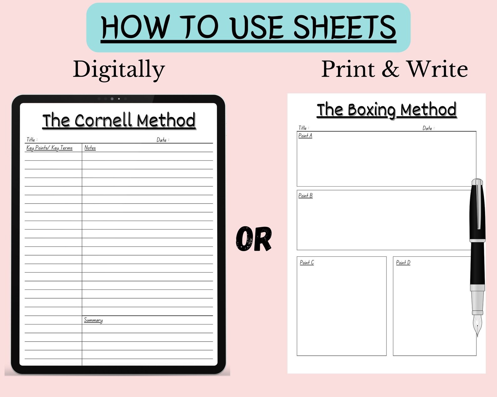 A4 Printable Study Planner | Cornell Study Planner | the Boxing Study ...