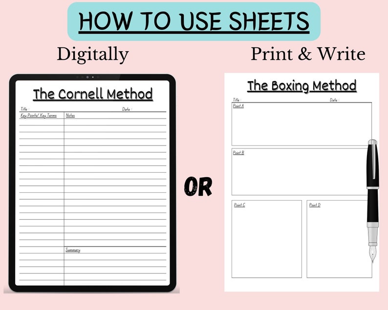 A4 Printable Study Planner | Cornell Study Planner | the Boxing Study ...