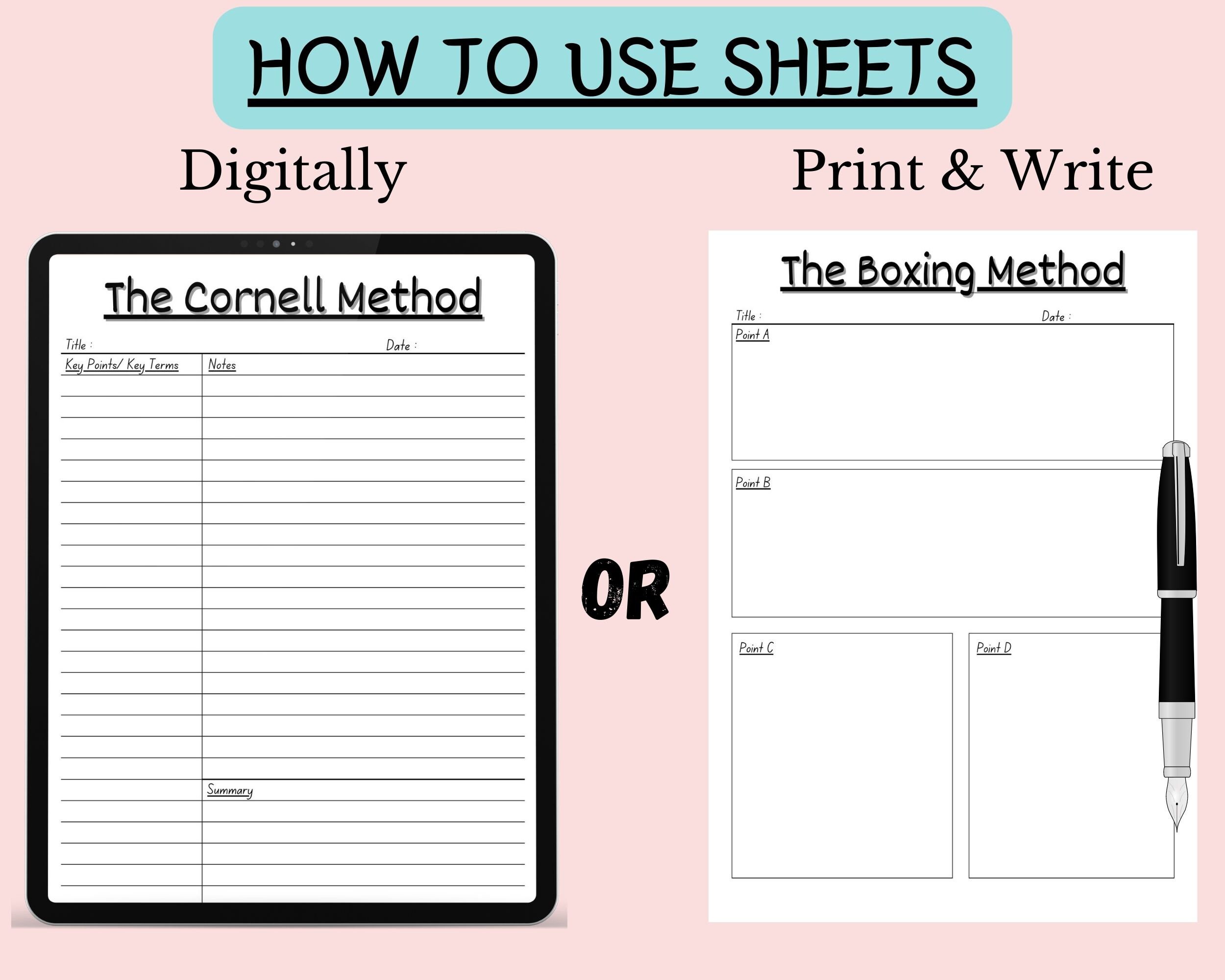 A4 Printable Study Planner | Cornell Study Planner | the Boxing Study ...