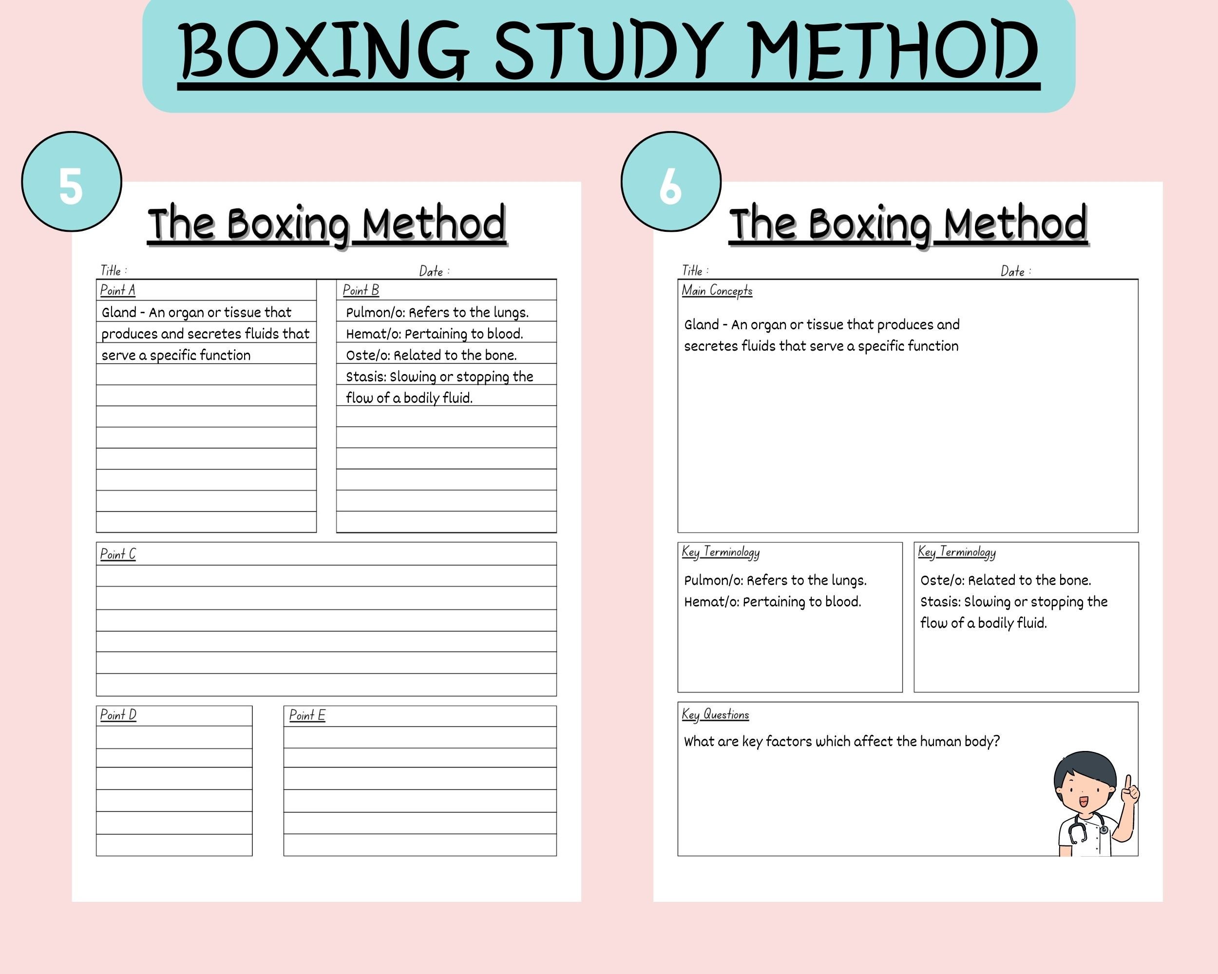 A4 Printable Study Planner | Cornell Study Planner | the Boxing Study ...