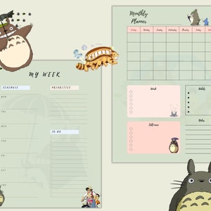 Totoro Weekly & Daily Planner Task Tracker Evernotes Planner Goal ...