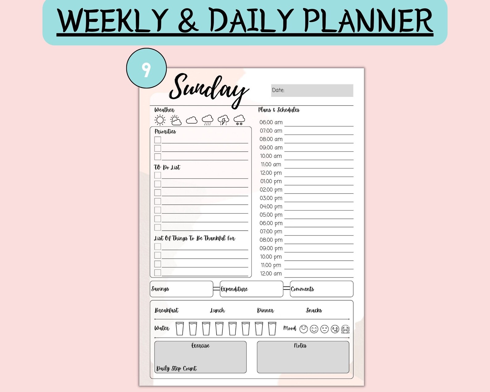 Weekly & Daily Planner Task Tracker Evernotes Planner - Etsy