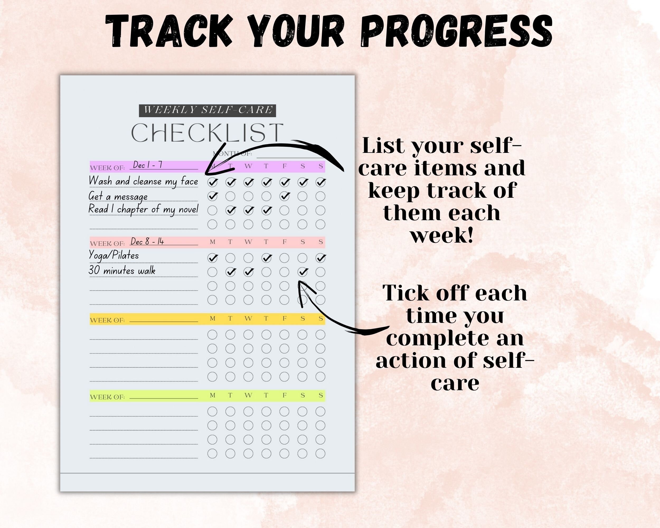Self-care Planner Printable Bundle for Mental Health Weekly & - Etsy