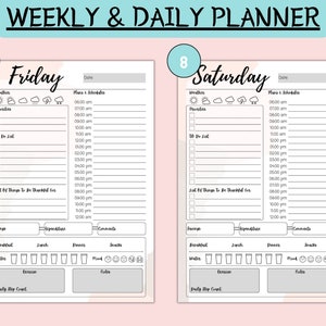 Weekly & Daily Planner Task Tracker Evernotes Planner Goal Setting ...
