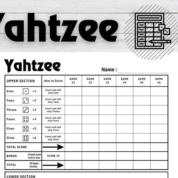 Yahtzee - Etsy