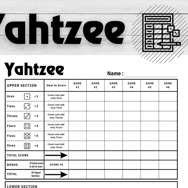 Yahtzee - Etsy