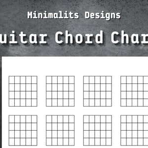 Guitar Chord Chart Guitar Tab Paper Music Sheet Guitar - Etsy