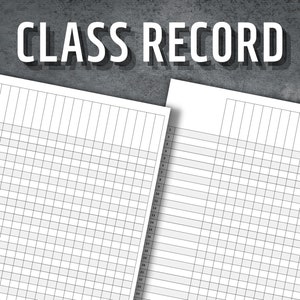 Class Record, Class Grade Book, Grade Book, Grade Tracker, Teacher ...