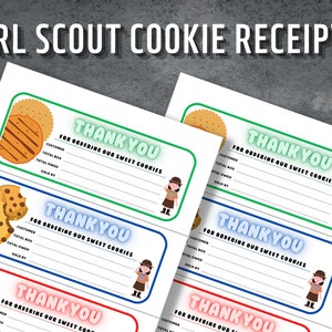 Girl Scout Cookie Receipts, Girl Scout Cookie Sales, Girl Scout Cookie ...