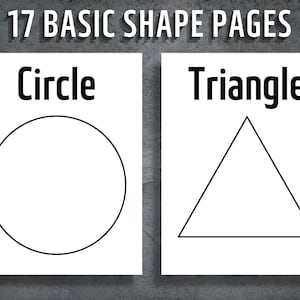 Basic Shape Pages, Geometric Shapes, Shape Practice, 17 Basic Shape ...