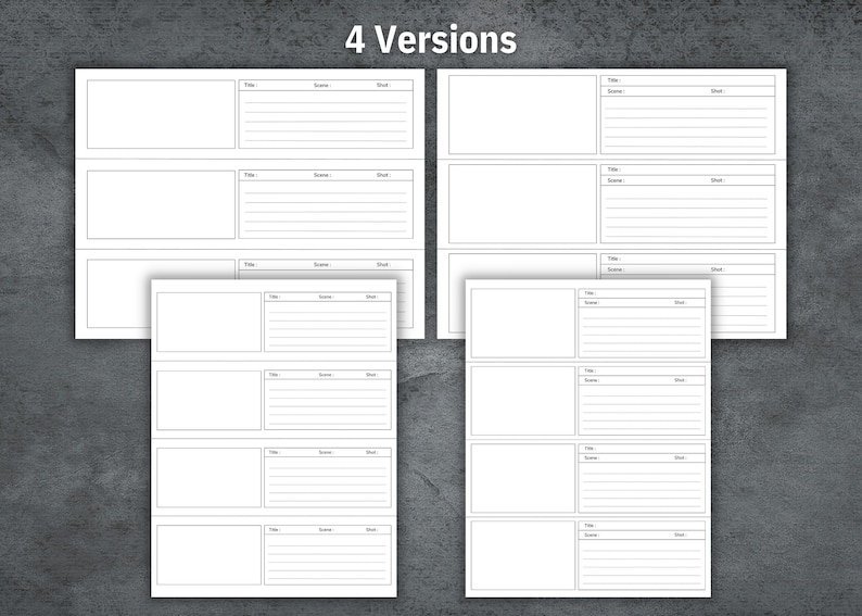 Storyboard Template, Film Planner, Video Planner, Animators & Motion ...