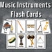 Music Instruments Flash Cards, Preschool Flashcards, Printable ...