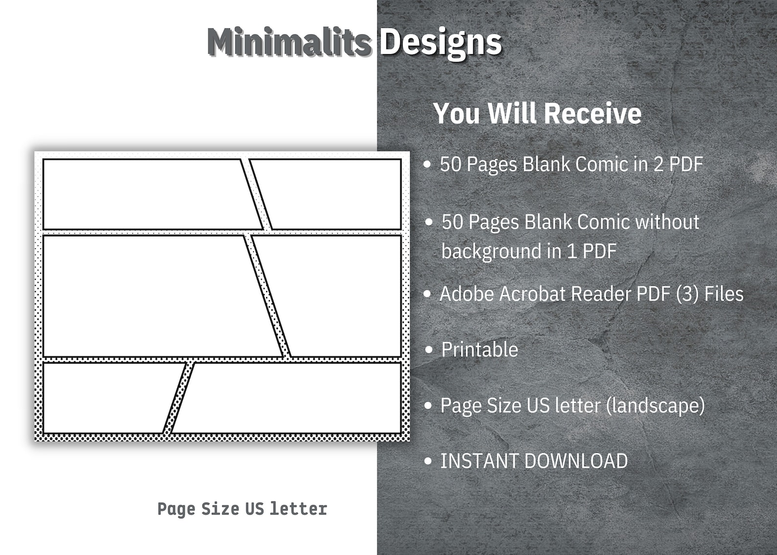 Blank Comic Template, Blank Comic Book, Printable Storyboard, Comic ...