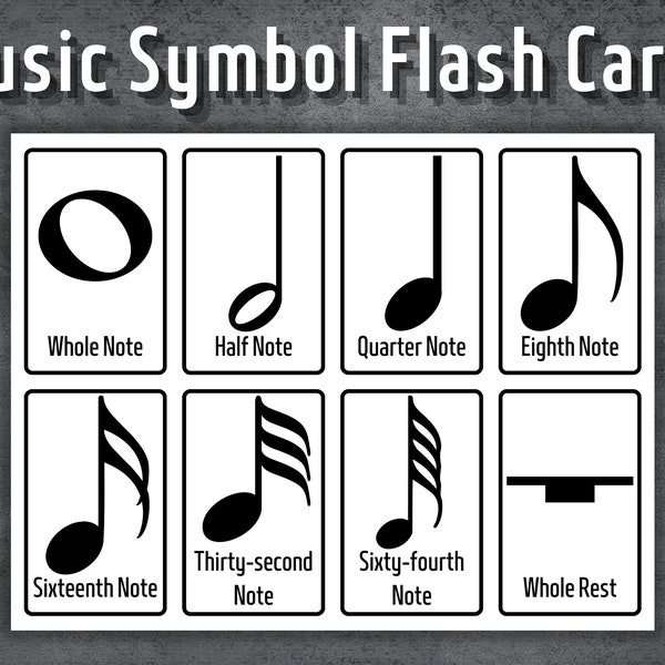 Notation Flash Cards - Etsy